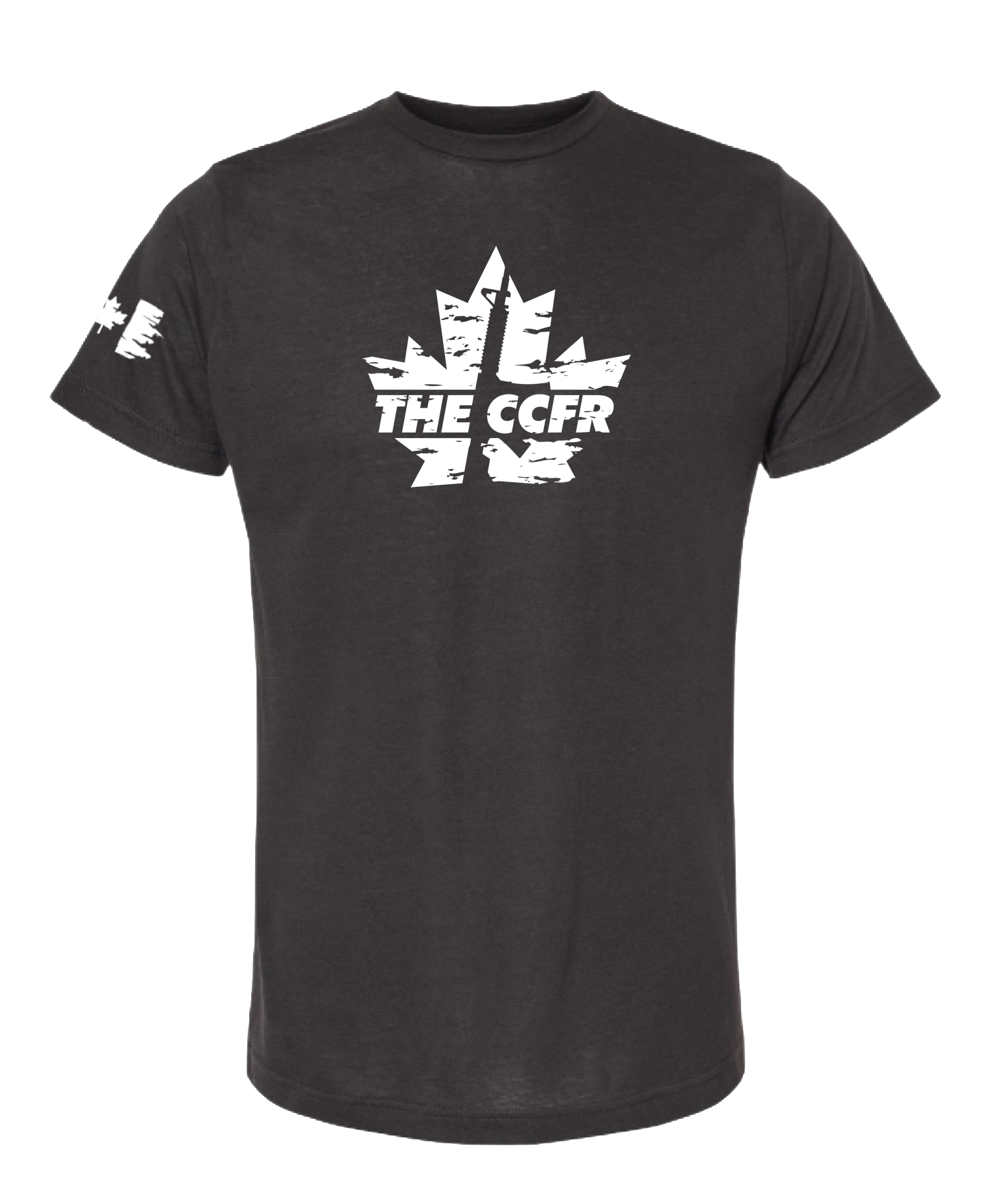 Bold CCFR Logo T-Shirt - White on Black – Canadian Coalition for ...