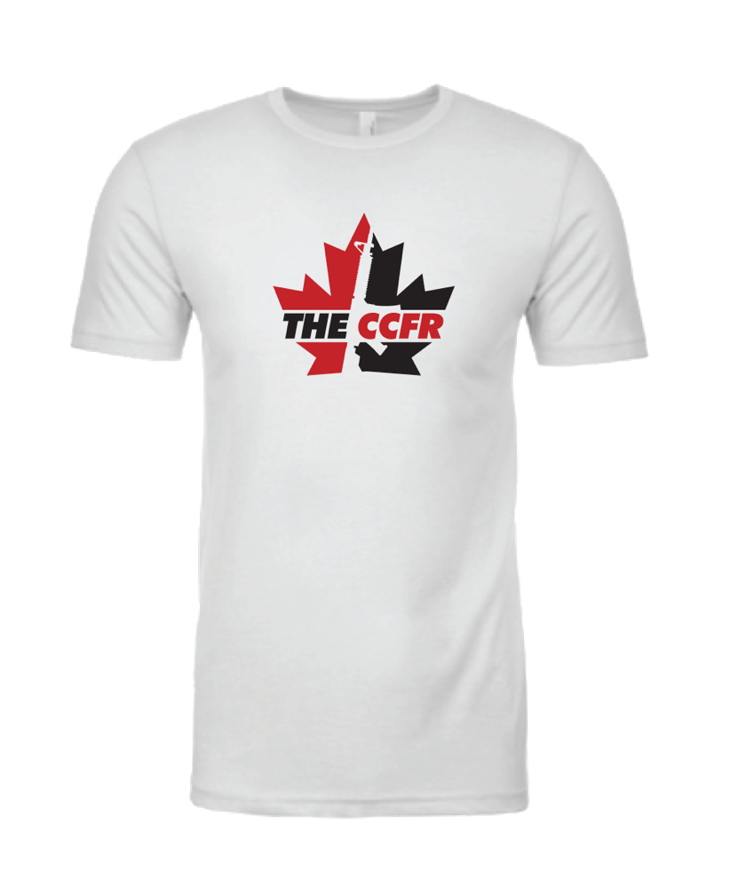 Bold Logo CCFR T-Shirt - White – Canadian Coalition for Firearm Rights