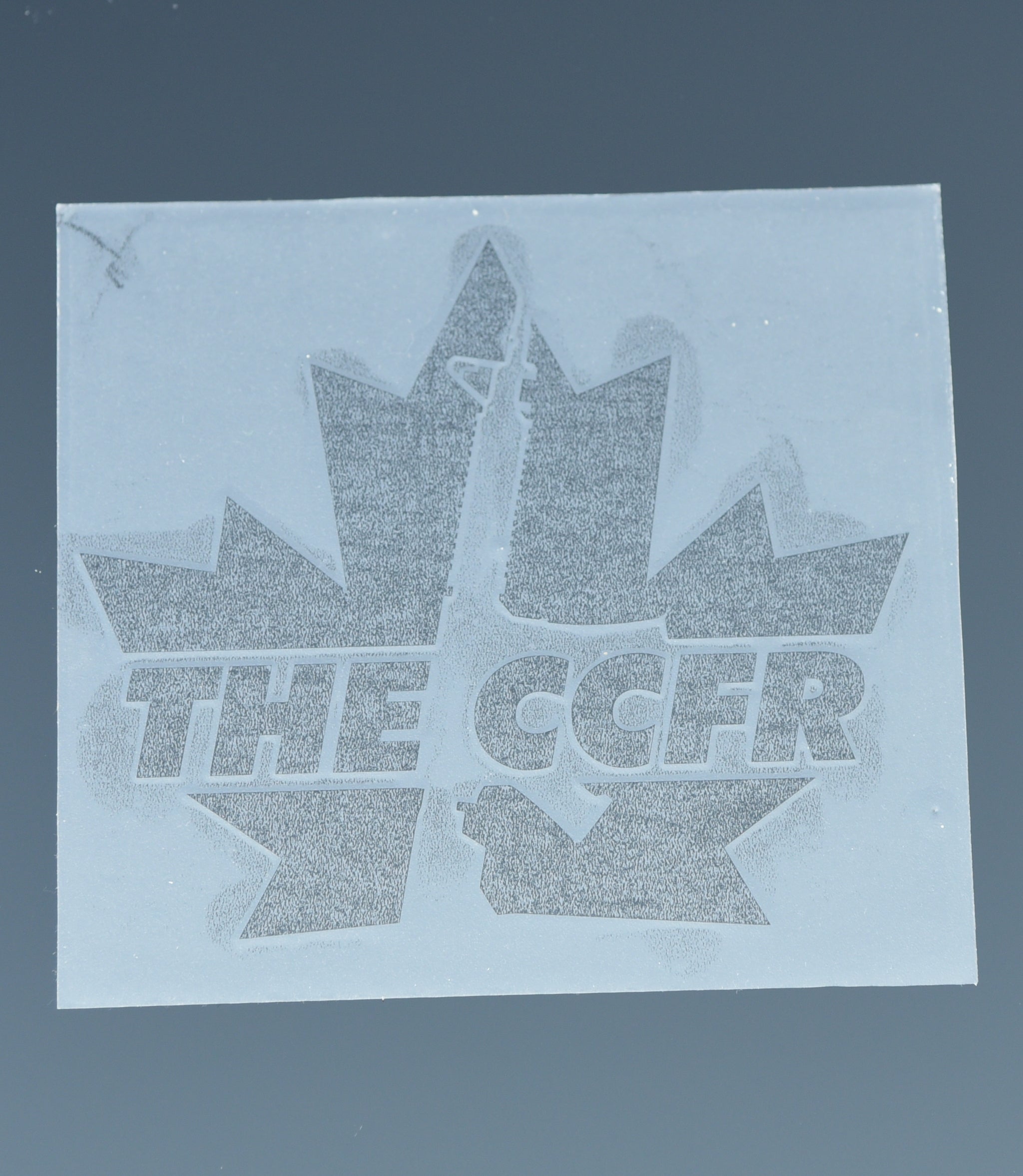Bold CCFR Logo Transfer Sticker – Canadian Coalition for Firearm Rights
