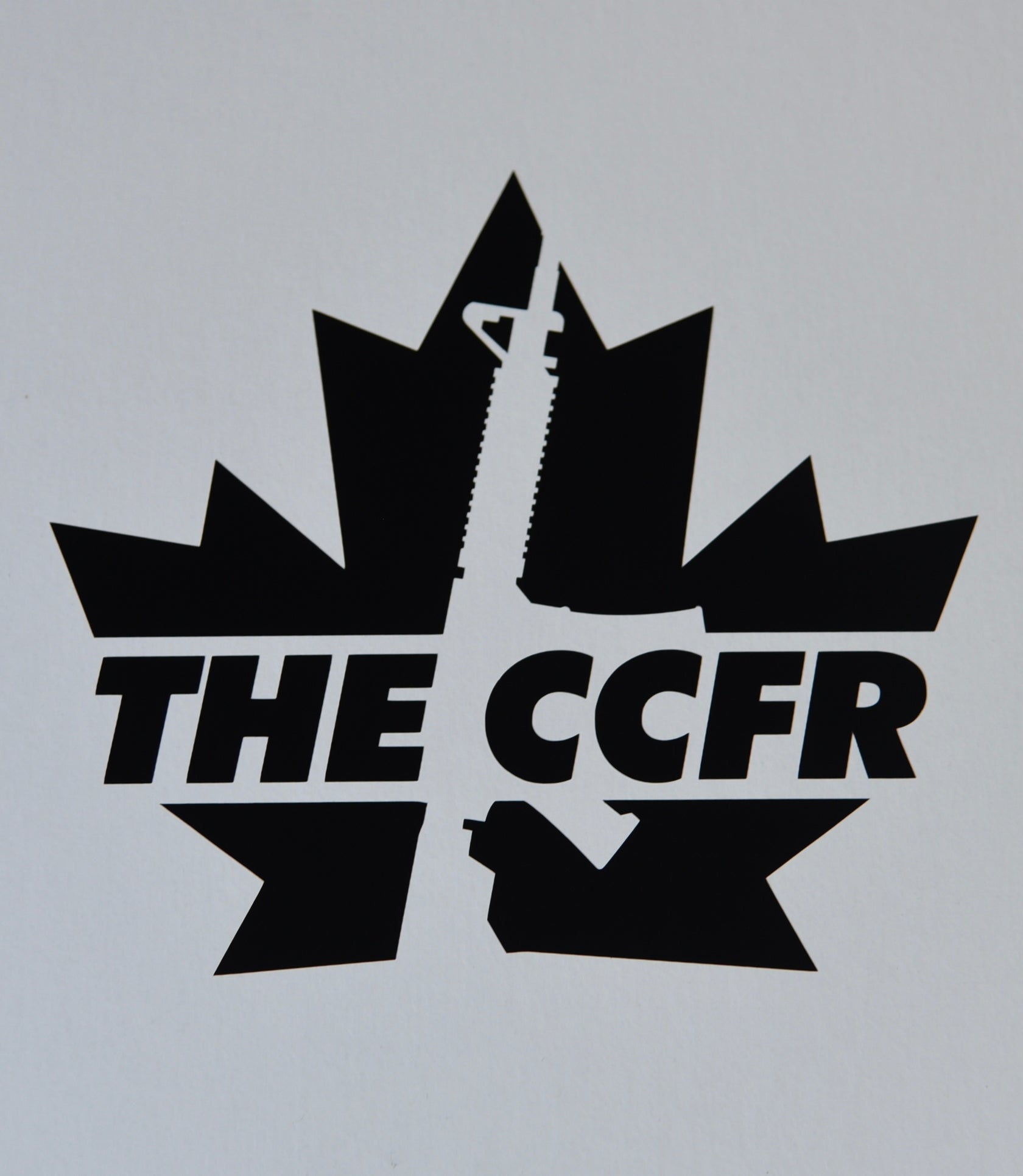 Bold CCFR Logo Transfer Sticker – Canadian Coalition for Firearm Rights