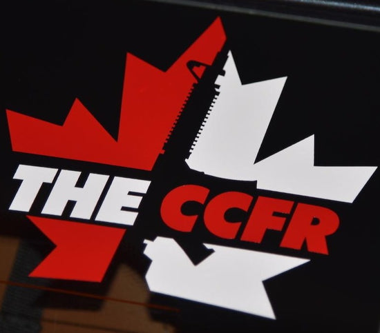 Bold CCFR Logo Transfer Sticker – Canadian Coalition for Firearm Rights