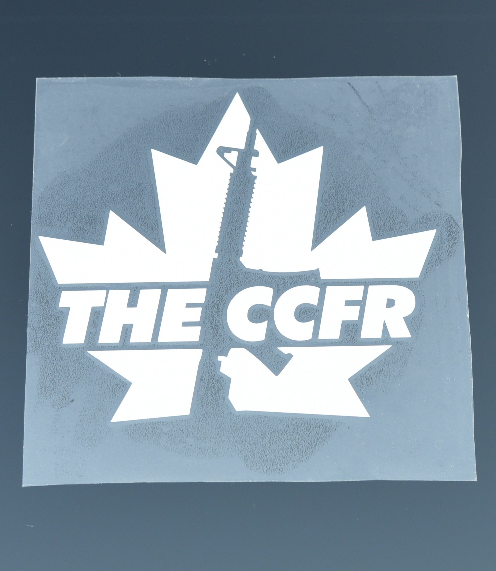 Bold CCFR Logo Transfer Sticker – Canadian Coalition for Firearm Rights